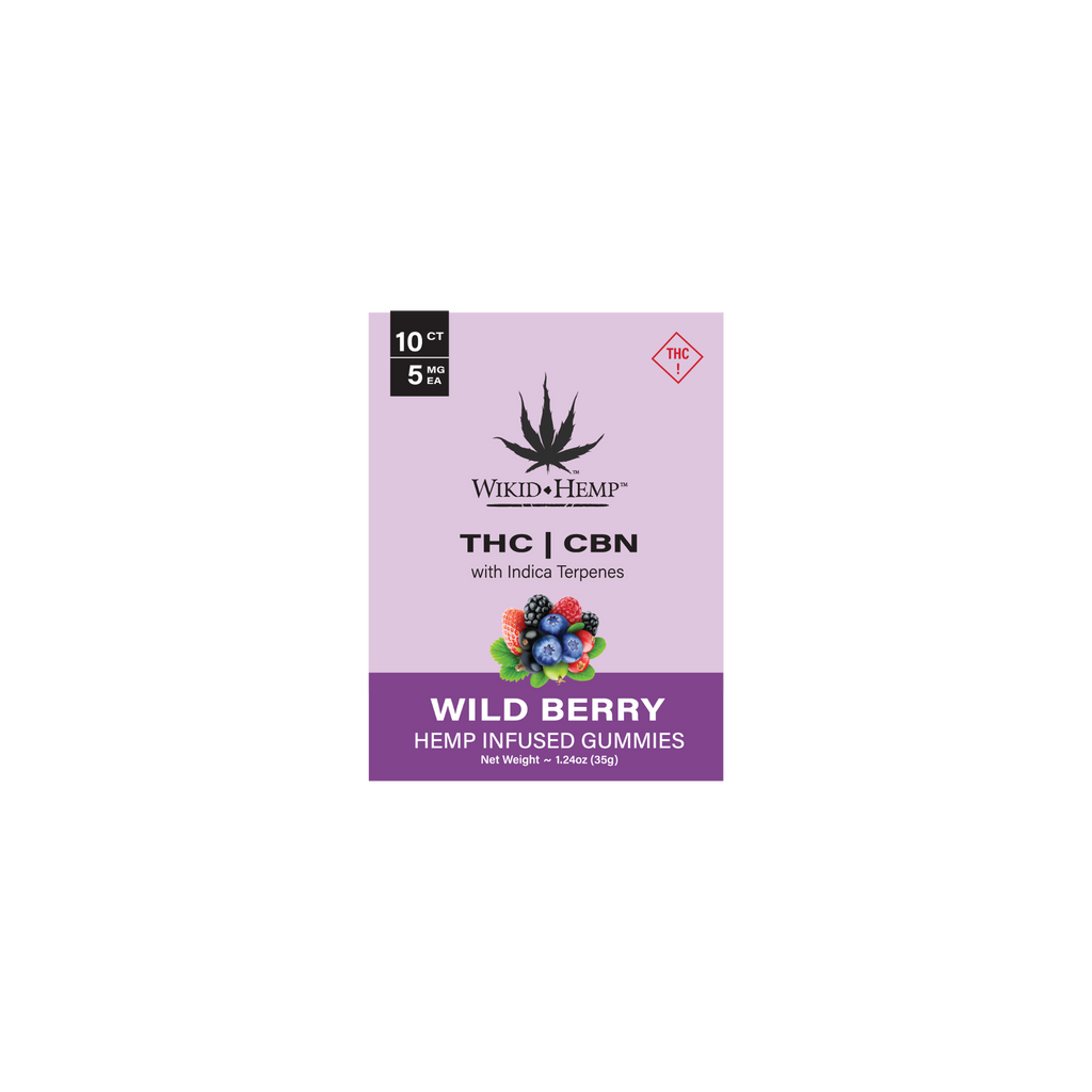 Wild Berry 5 mg THC-CBN w/Indica Terpenes Gummy 10 ct – Wikid